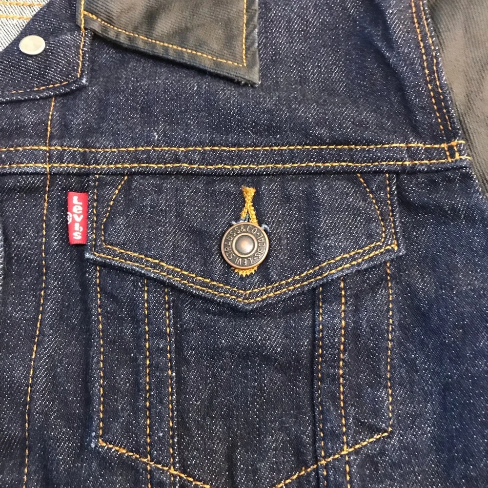 Levi's | Jackets & Coats | Womens Levis Jean And Faux Leather Jacket ...